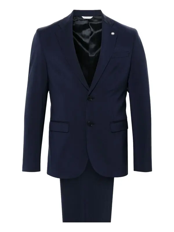 MANUEL RITZ Single-breasted Suit - Blue