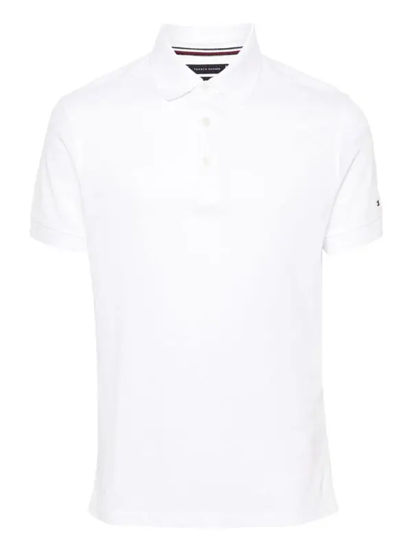 Tommy Hilfiger Logo-embroidered Piqué Polo Shirt - White