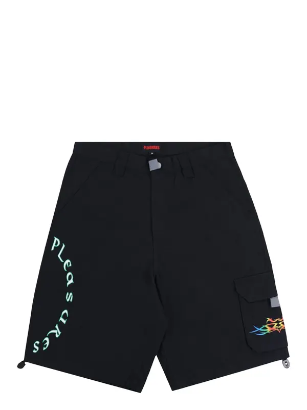 PLEASURES Adventure Cargo Shorts - Black