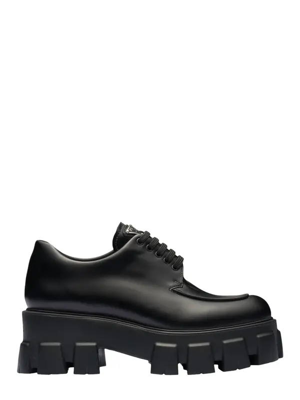 Prada Monolith Lace-up - Black