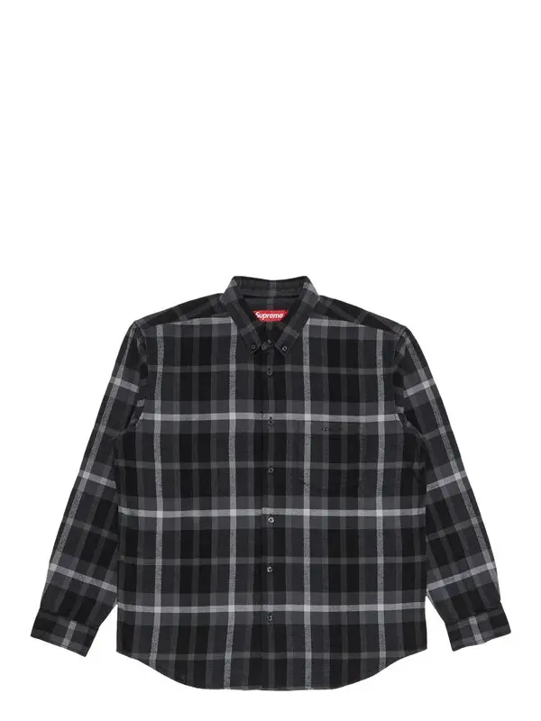 Supreme Plaid Flannel Shirt - Black