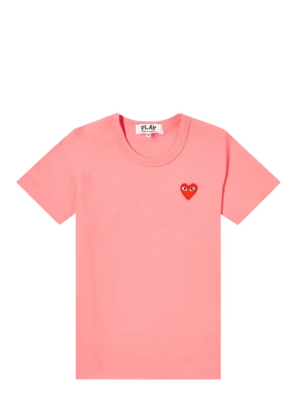 Play Comme Des Garcon Basic Heart Logo T-shirt - Pink