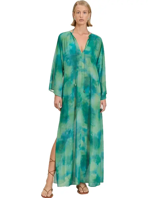 Devon Windsor Quincy Long Kaftan - Blue