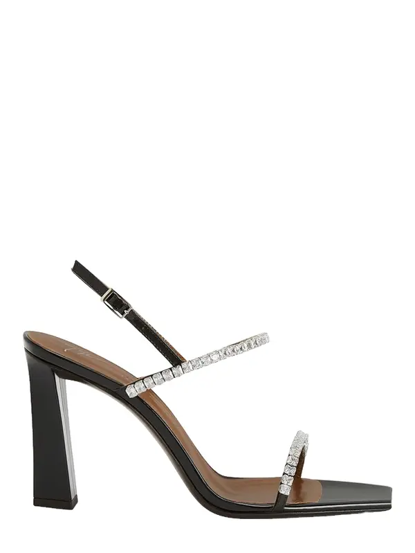 GIUSEPPE ZANOTTI Valentiine Crystal 90 Sandals - Black