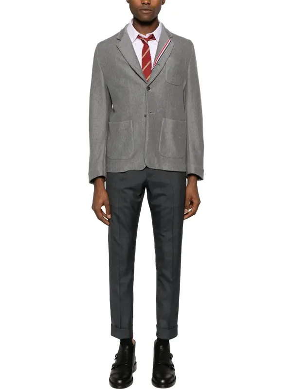 Thom Browne Rwb-stripe Cotton Sack Jacket - Grey