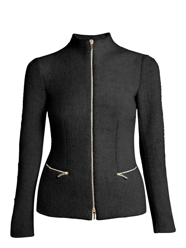 Giorgio Armani Cashmere-blend Knit Jacket - Black