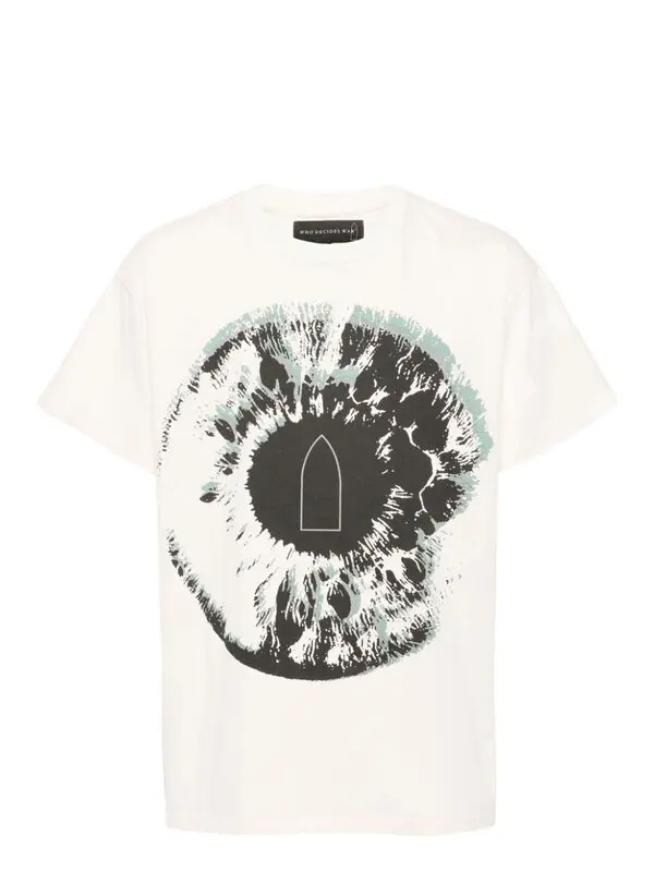 WHO DECIDES WAR BY EV BRAVADO Eye Cotton T-shirt - Neutrals