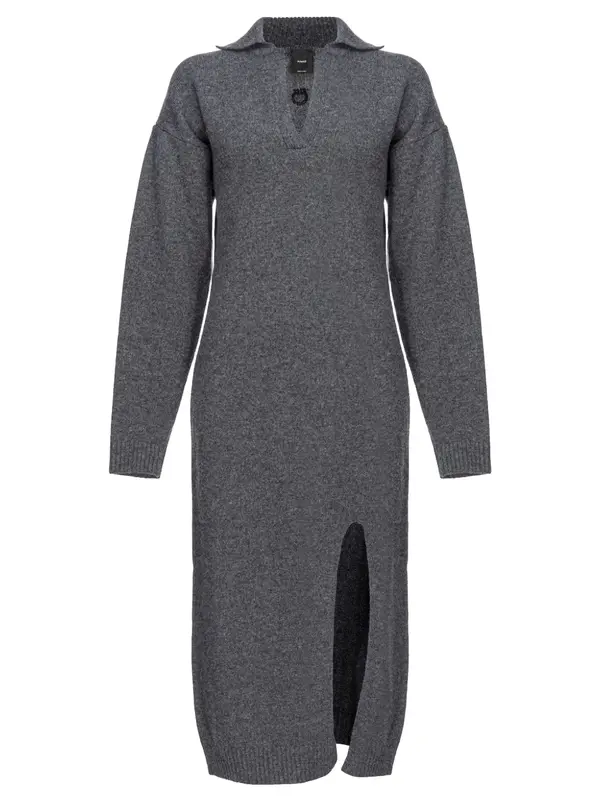 Pinko V-neck Knitted Dress - Grey