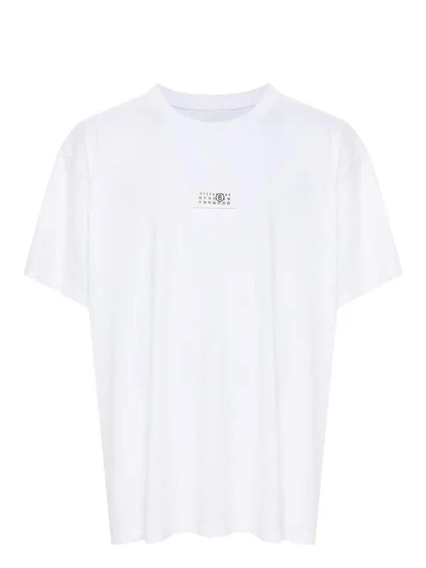 MAISON MARGIELA Numbers Motif-patch Cotton T-shirt - White