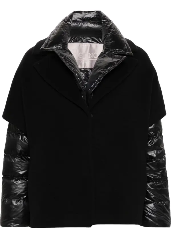 Herno Layered Wool Jacket - Black