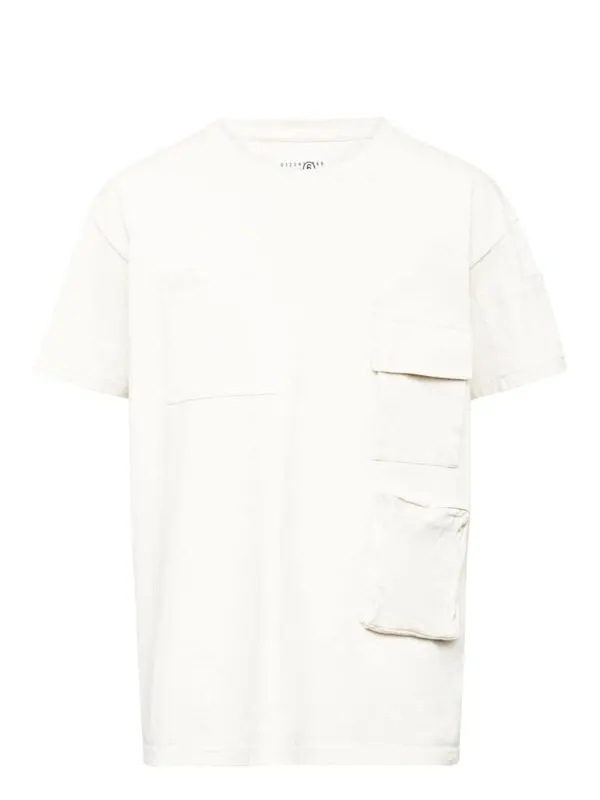 MAISON MARGIELA Multiple-pockets Cotton T-shirt - Neutrals