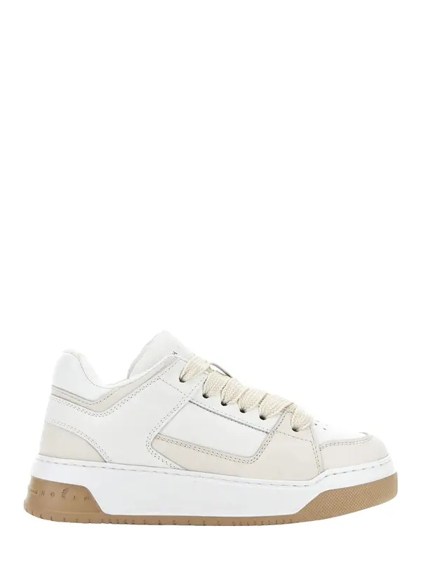 Hogan H667 Lace-up Leather Sneakers - Neutrals