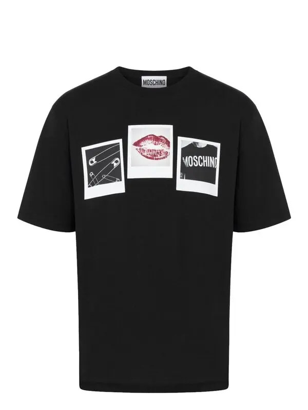 Moschino Graphic-print Cotton T-shirt - Black