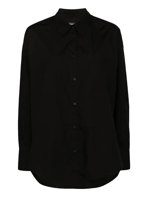 DONDUP Long-sleeve Cotton Shirt - Black