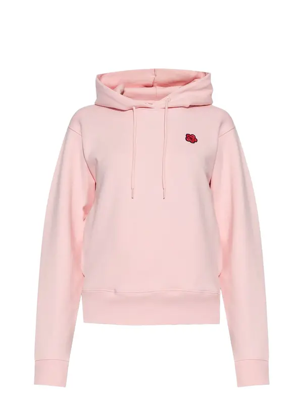 Kenzo Boke Flower-print Cotton Hoodie - Pink