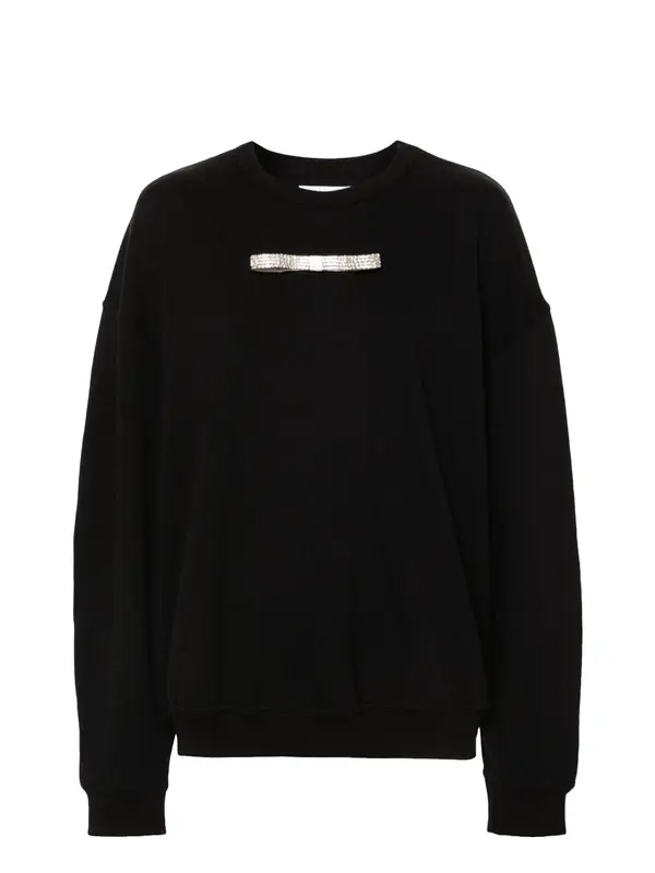LOULOU Bow-embellished Sweatshirt - Black