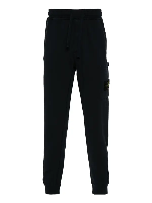 Stone Island Compass-badge Tapered Trousers - Blue