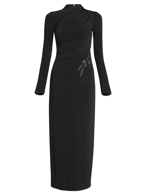 Giorgio Armani Jersey Column Gown - Black