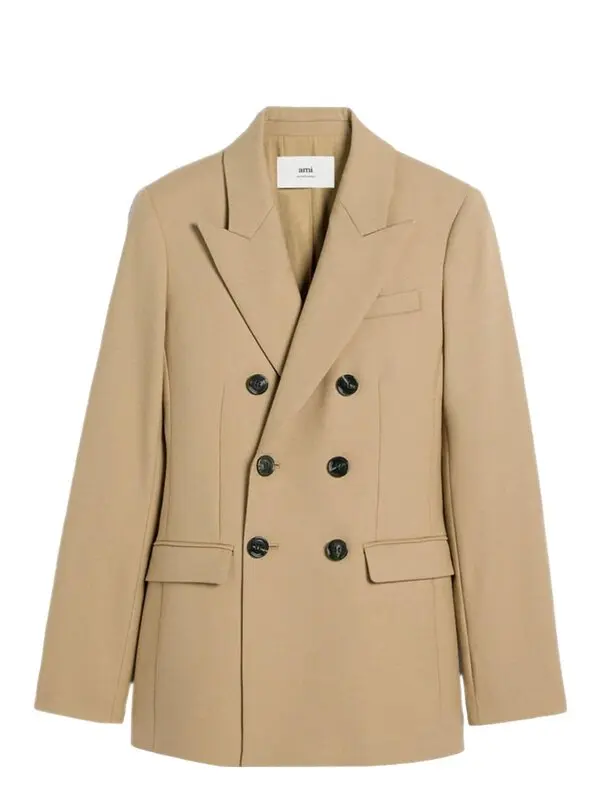 Ami Double-breasted Blazer - Neutrals