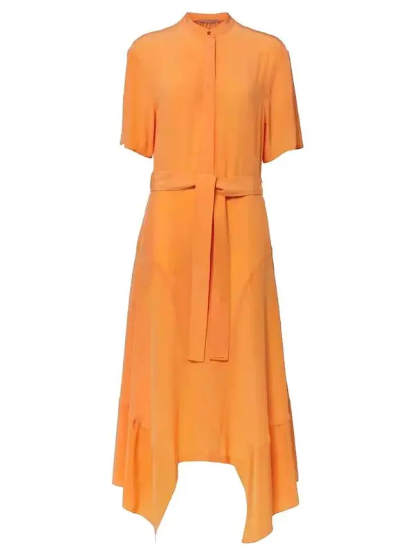 Stella McCartney Iconic Silk Crêpe De Chine Midi Dress - Orange