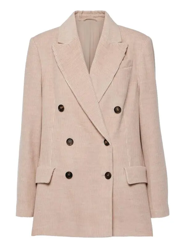 Brunello Cucinelli Double-breasted Blazer - Beige