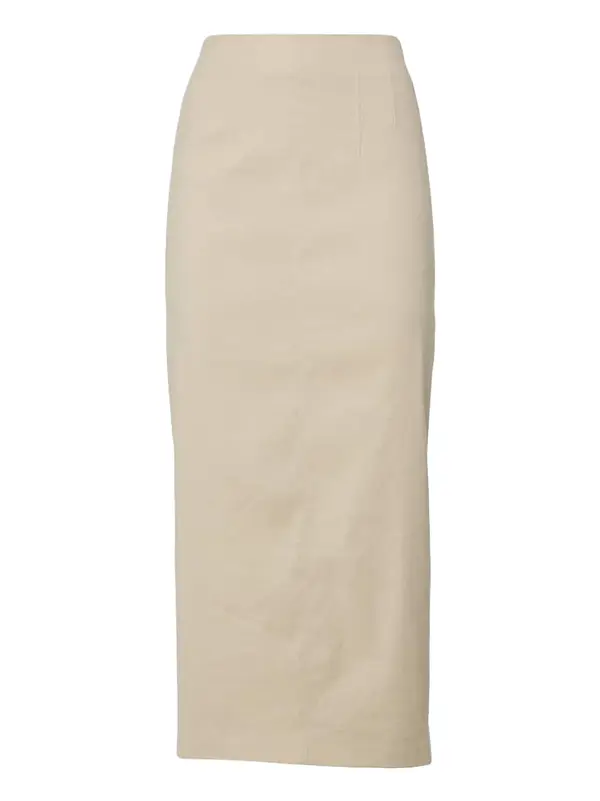 Veronica Beard Kimpton Linen-blend Midi Skirt - Beige