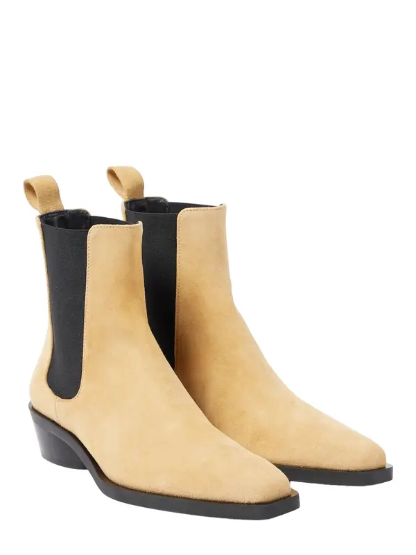Proenza Schouler Bronco Suede Chelsea Boots - Beige
