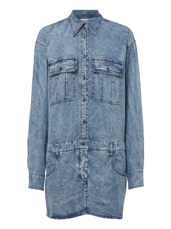 MARANT ETOILE Palvina Shirt Dress - Blue
