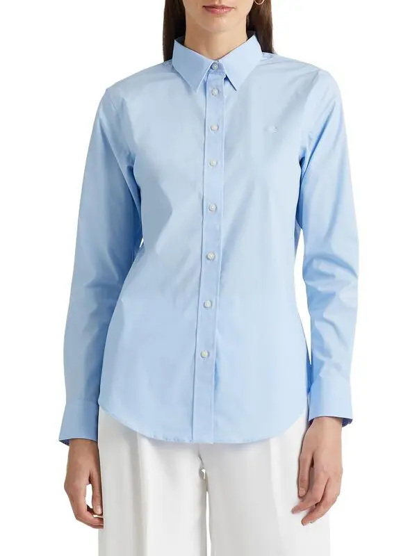 Ralph Lauren Easy Care Stretch Cotton Shirt - Blue