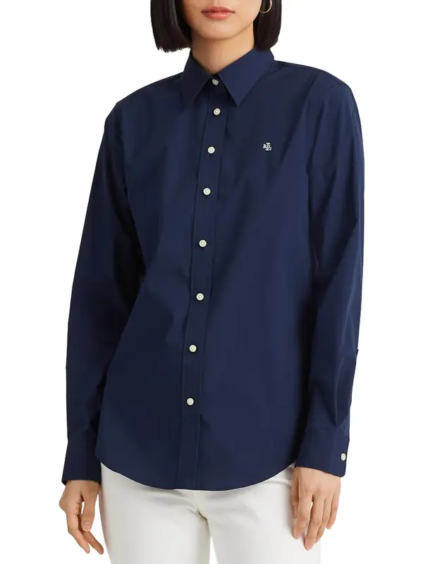 Ralph Lauren Easy Care Stretch Cotton Shirt - Lauren Navy