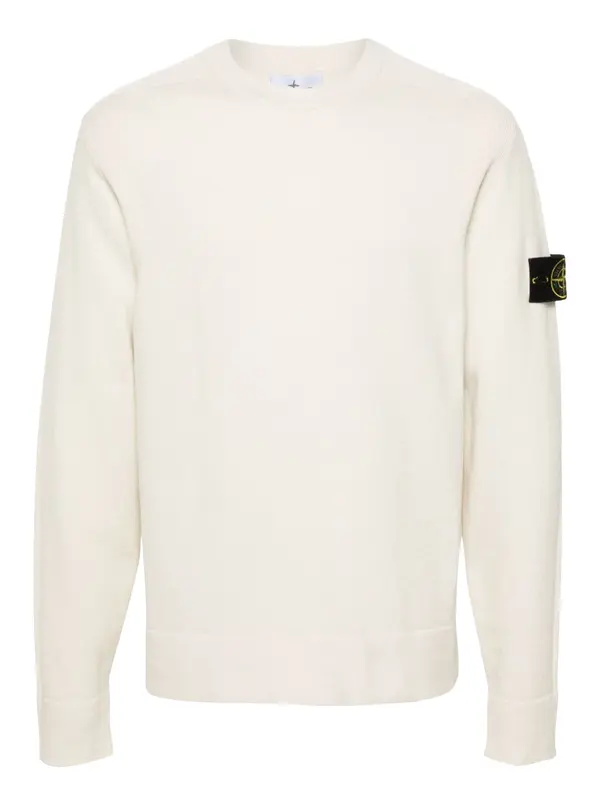 Stone Island Compass-badge Jumper - White
