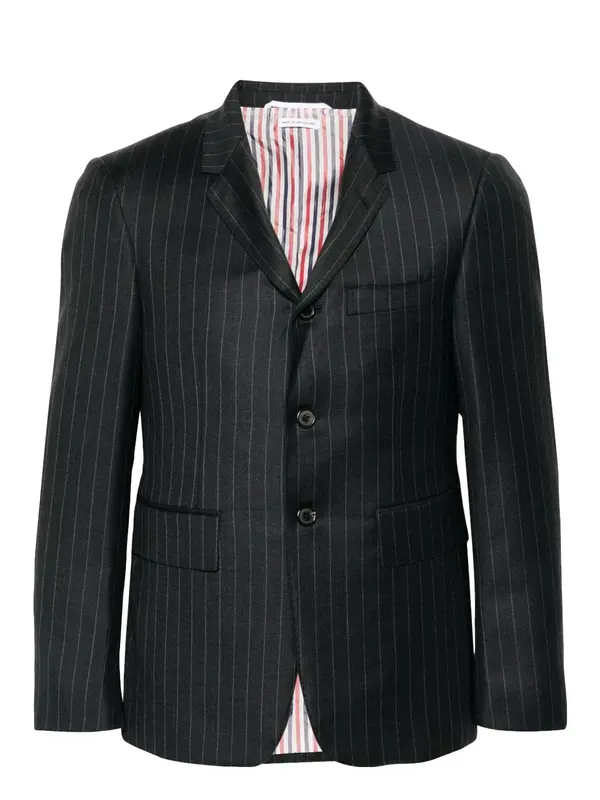 Thom Browne Pinstripe Wool Blazer - Grey