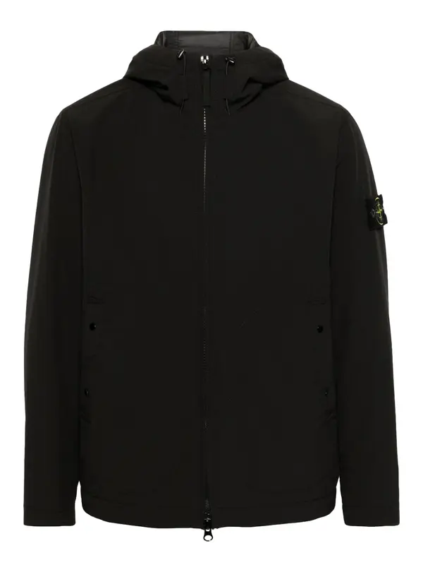 Stone Island Compass-badge Hooded Jacket - Black