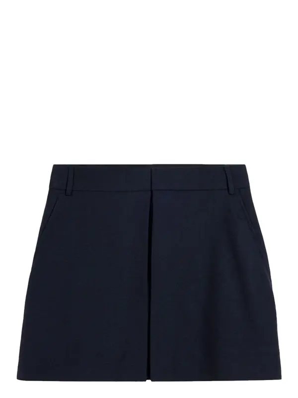Ami Panelled Mini Skirt - Blue