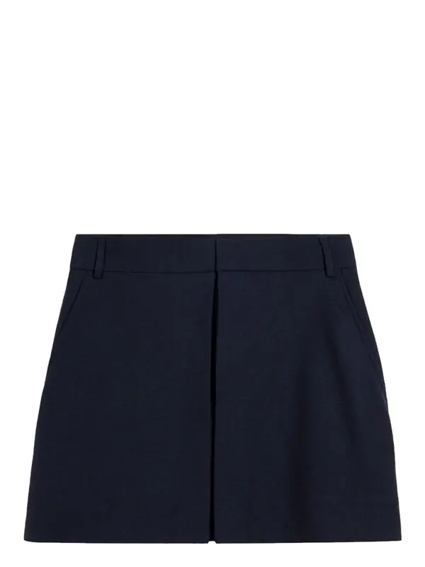 Ami Panelled Mini Skirt - Blue