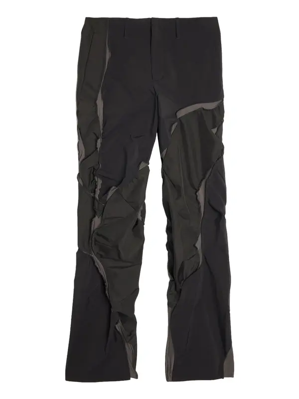 POST ARCHIVE FACTION Layered-design Tapered Trousers - Black