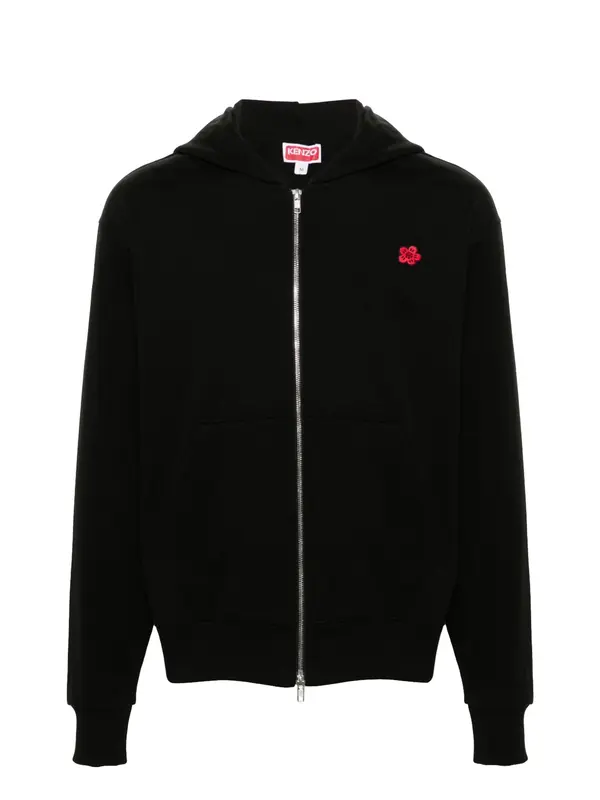 Kenzo Boke Flower Zip-up Hoodie - Black