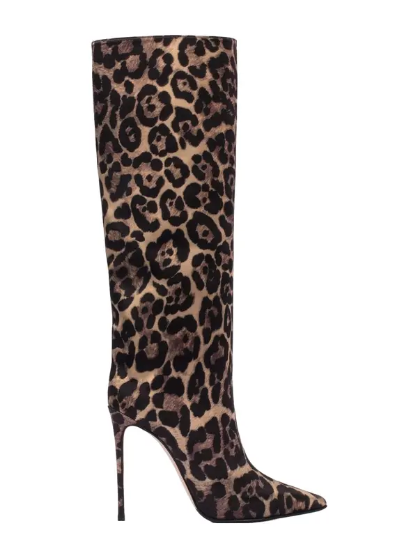 LE SILLA Eva 120mm Leopard-print Boots - Brown