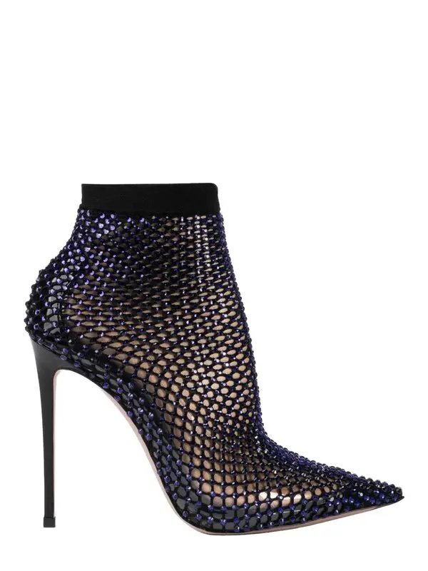 LE SILLA Gilda 120mm Mesh Ankle Boots - Blue