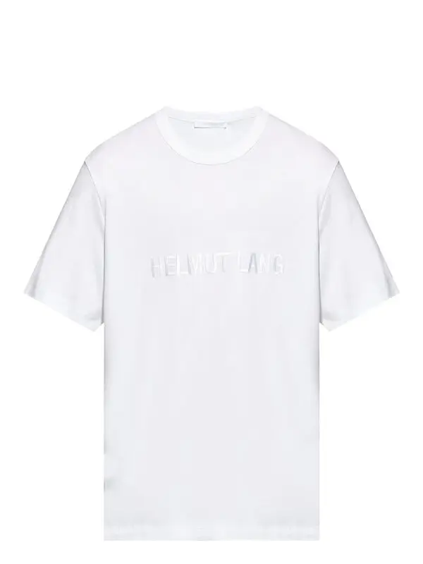 Helmut Lang Logo-embroidered Cotton T-shirt - White