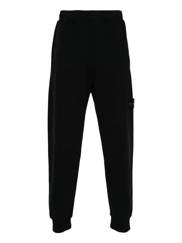 Stone Island Compass-badge Cotton Track Pants - Black