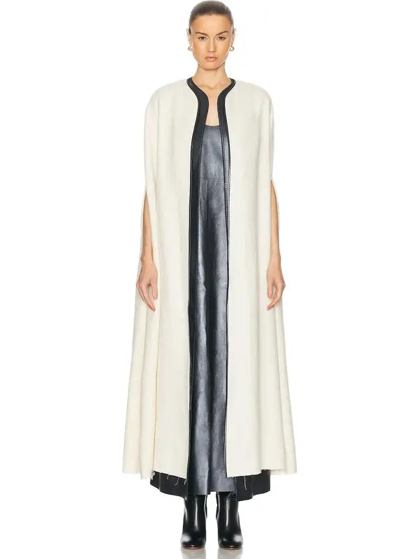 Gabriela Hearst Glenys Cape W/ Gilet - Ivory