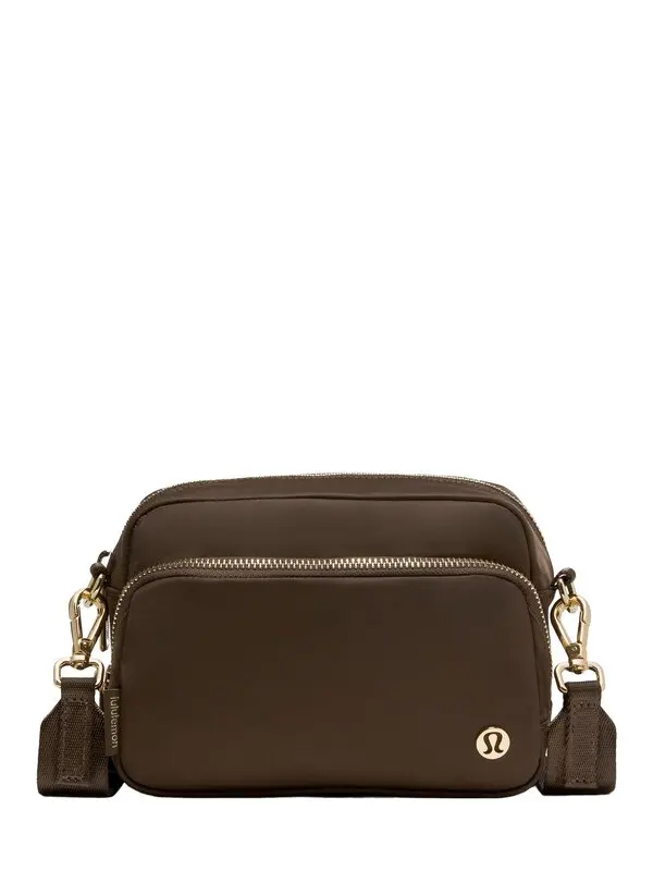 Lululemon Everywhere Crossbody Bag 2l - Walnut Crunch/gold