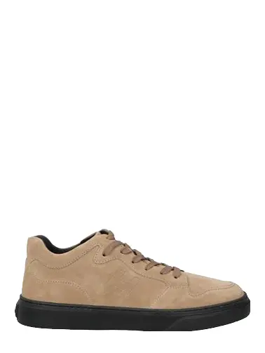 Hogan Leather Sneakers - Beige