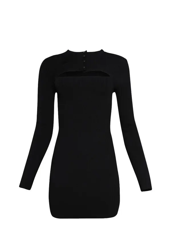 Alexander Wang Cropped Cardigan Twinset Dress - Black