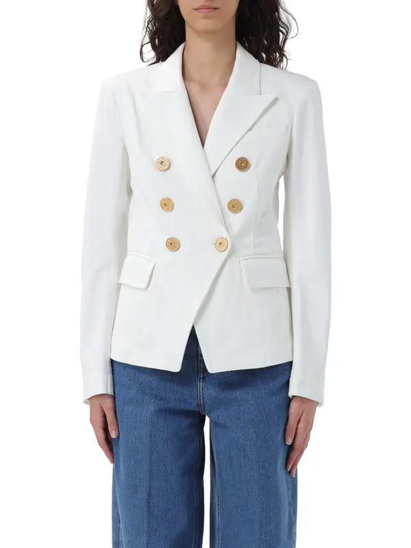 Balmain Double-breasted Jacket - White
