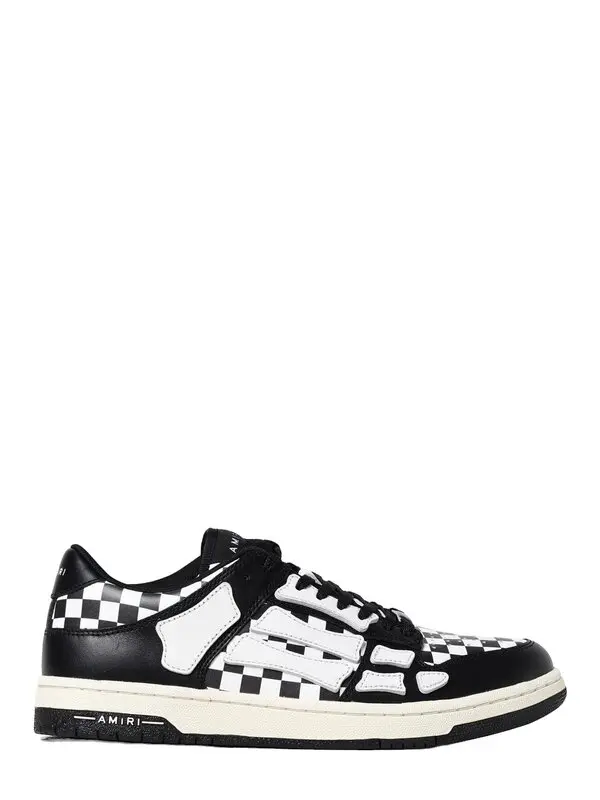 Amiri Checkerboard Bone Runner Sneakers - Black