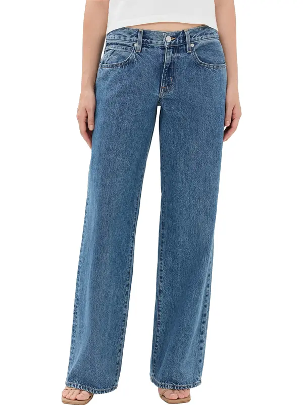 SLVRLAKE Lexi Low Rise Wide Leg Full Length Jeans - Satisfaction