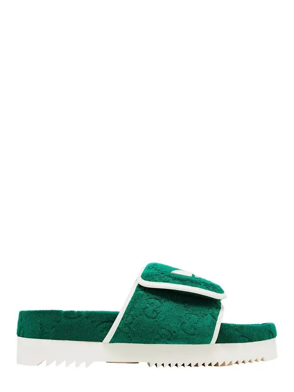Gucci Adidas X Gg Platform Sandal - Green