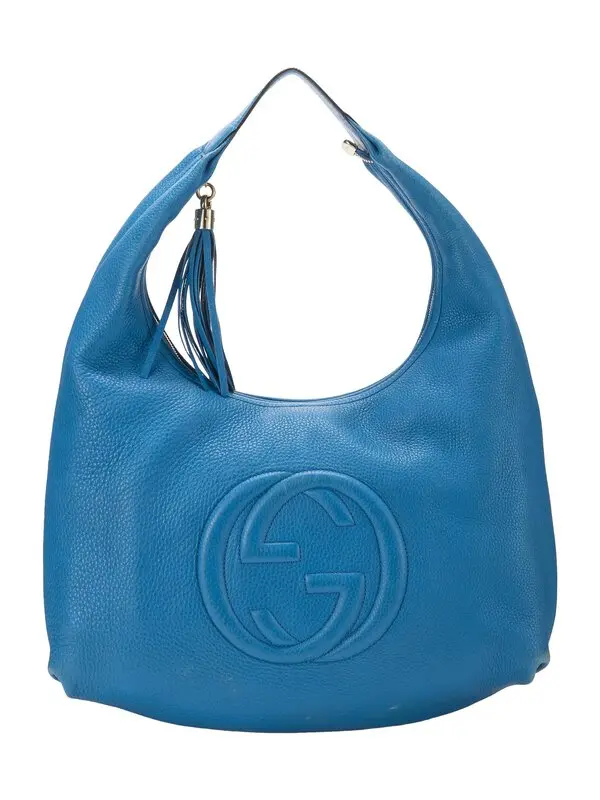 Gucci Leather Soho Hobo - Blue